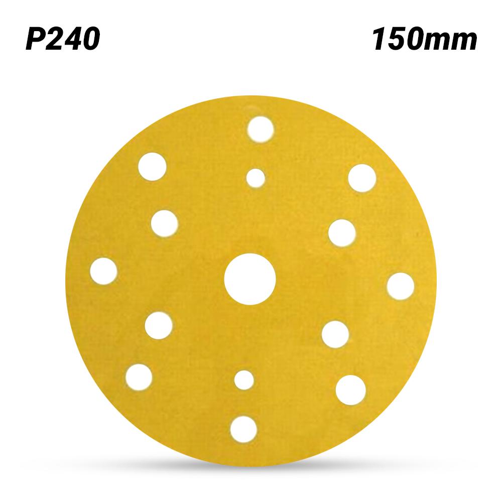 3M GC801018224 (255P) 150mm (6") Hookit 255P P240 Gold Paper Disc