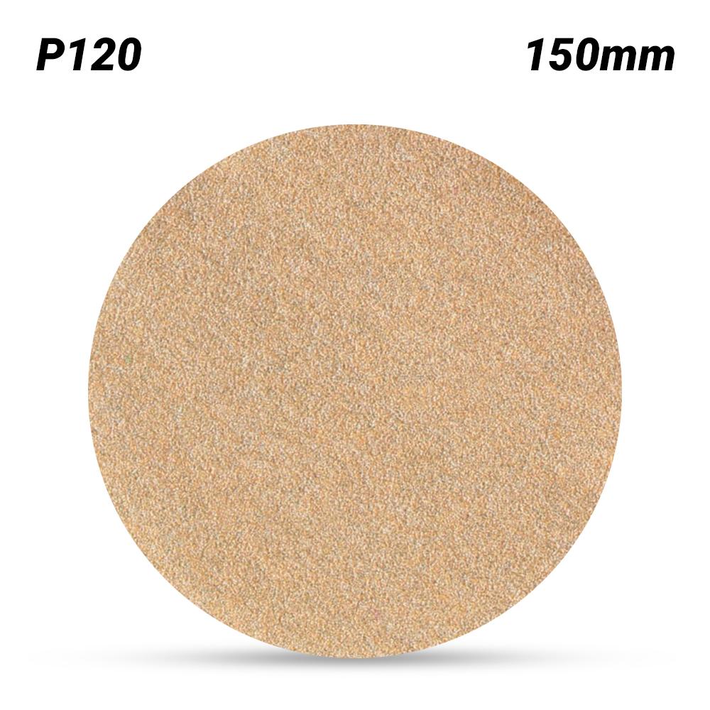3M GC800504802 (255P) 150mm (6") 255P P120 Hookit Gold Paper Disc With ...