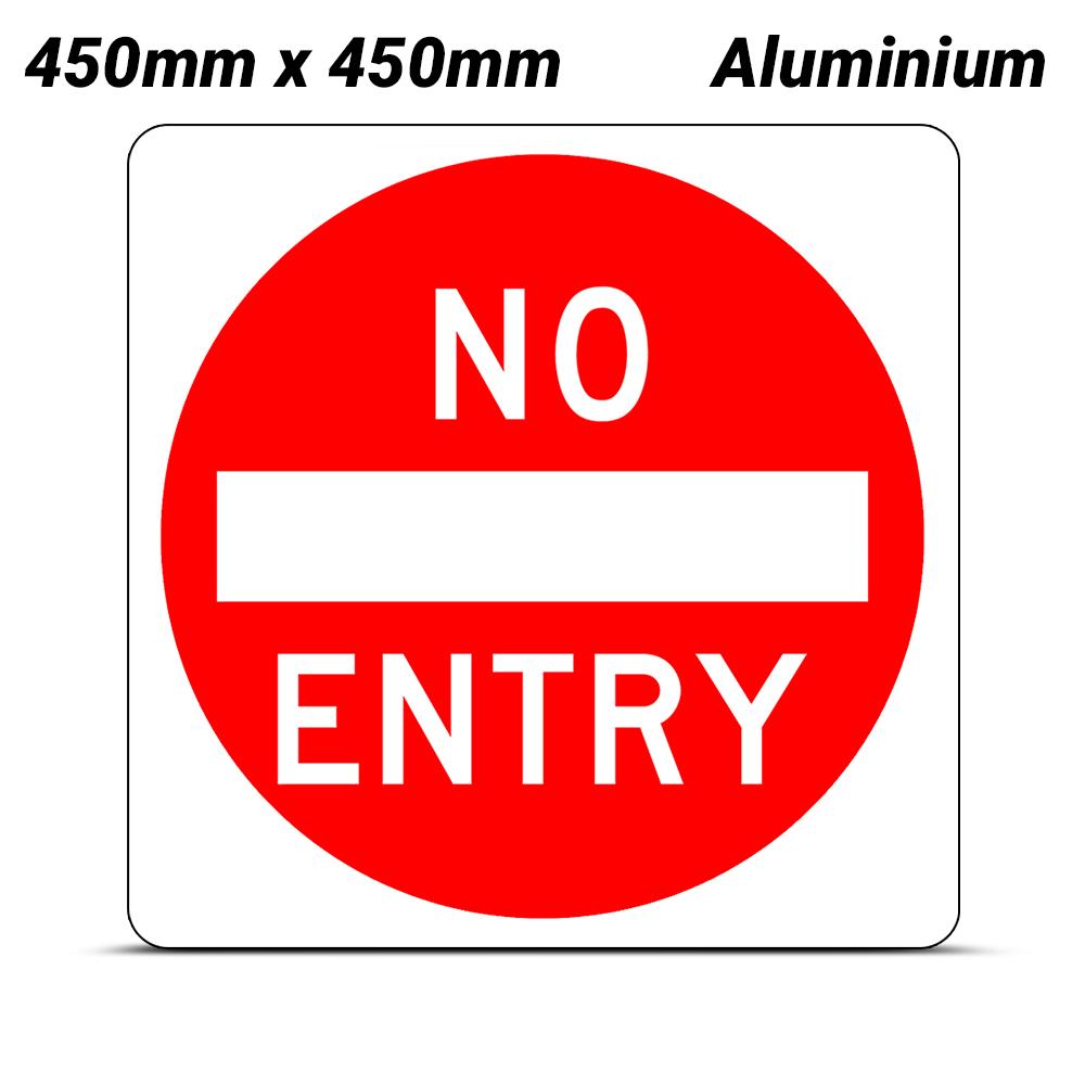 Uniform Safety Signs R2-4A 450mm x 450mm Aluminium Class 1 No Entry and ...