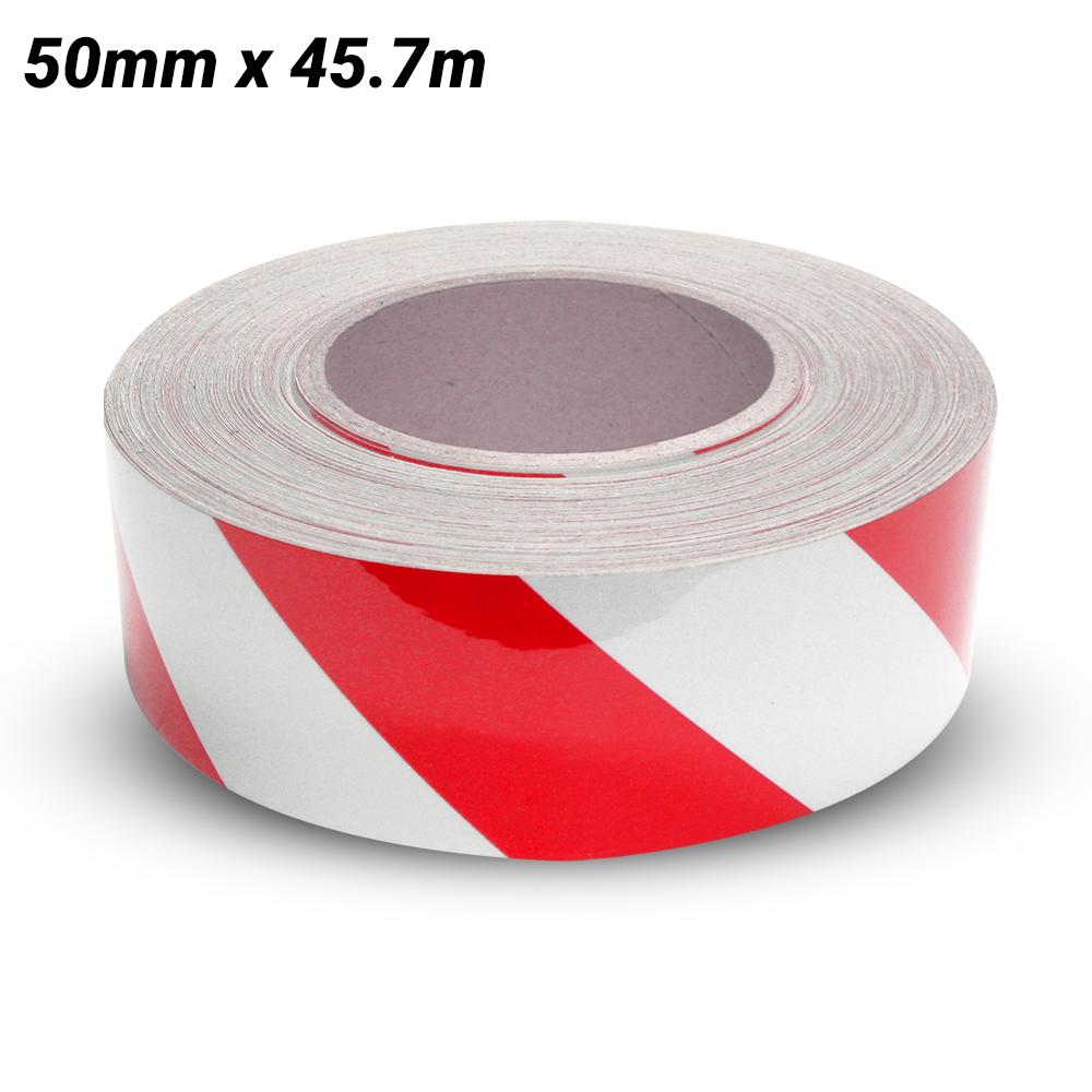 Uniform Safety Signs RT3RW 50mm x 45.7m Class 2 Red & White Reflective Tape