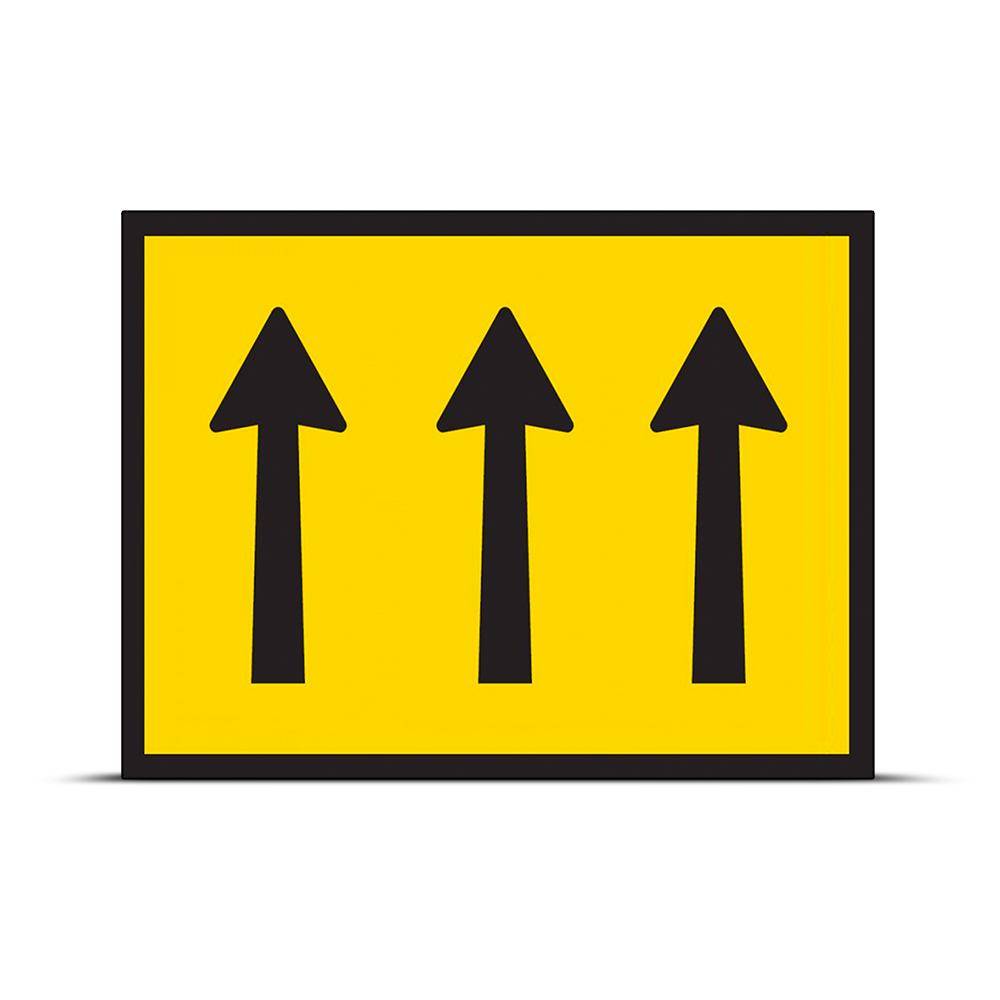 Uniform Safety Signs SG528 900mm x 600mm Metal Class 1 Three Lane ...