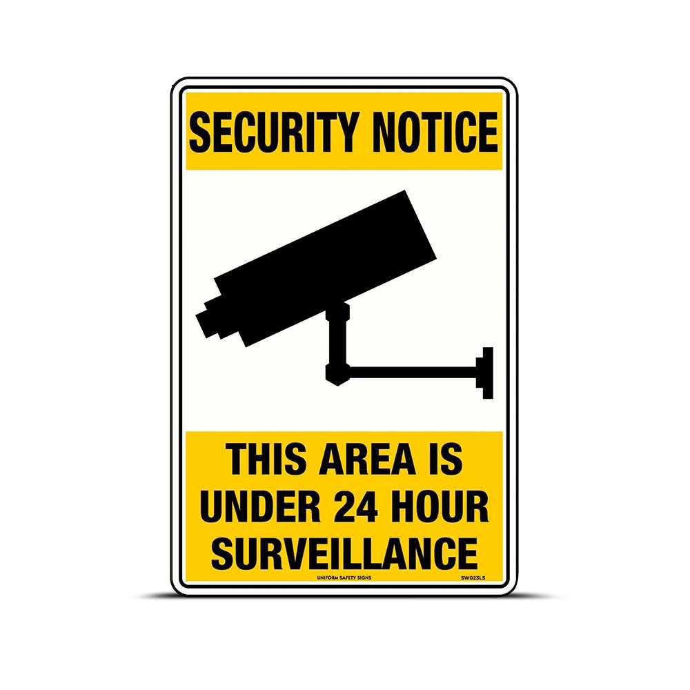 Uniform Safety Signs SW023LSM 300mm x 450mm Metal Security Notice This ...