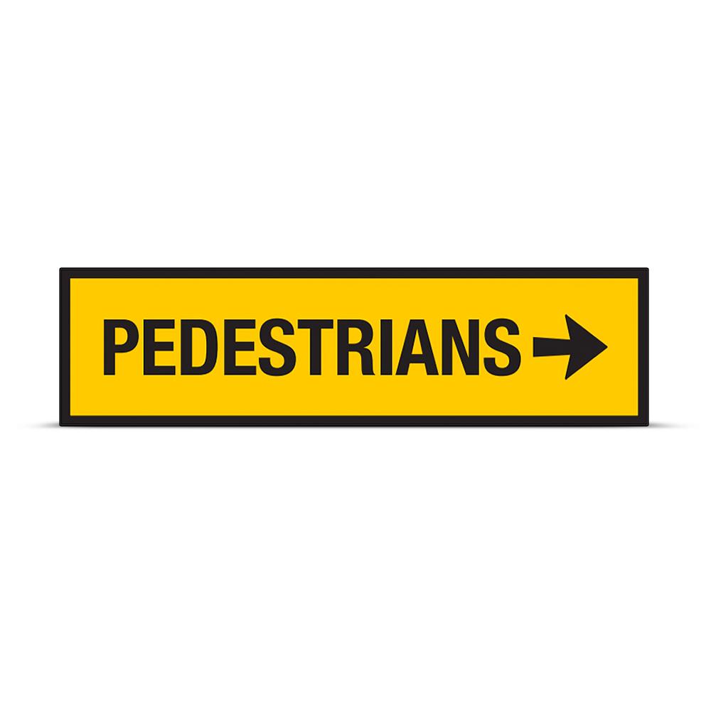 Uniform Safety Signs T9-19 1200mm x 300mm Corflute Class 1 Pedestrians ...