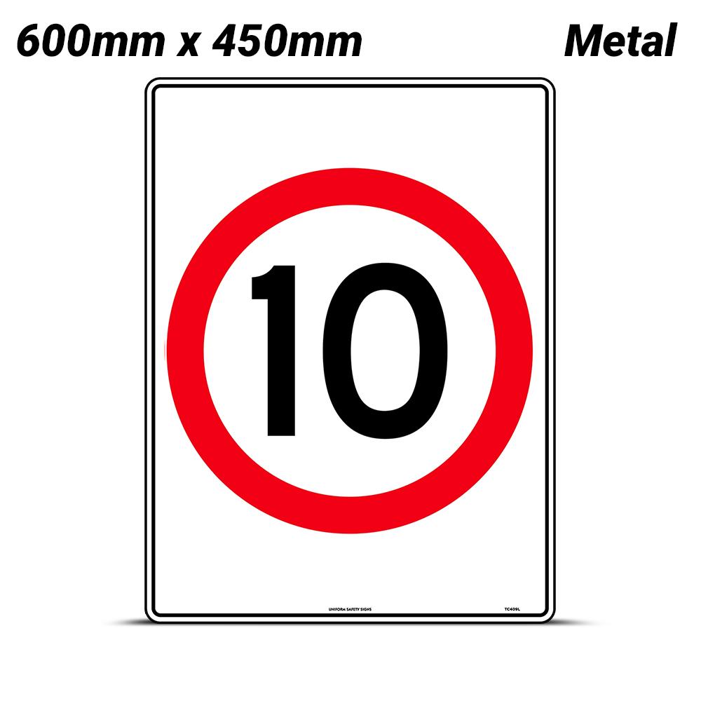 Uniform Safety Signs TC410LM 600mm x 450mm Metal 10 in Roundel Safety Sign