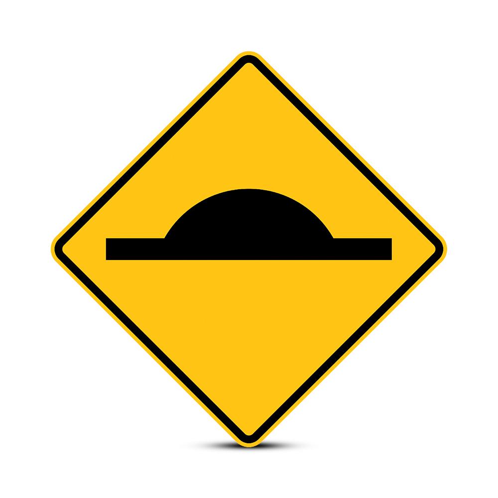 Uniform Safety Signs W5-10A 600mm x 600mm Aluminium Class 1 Speed Hump ...