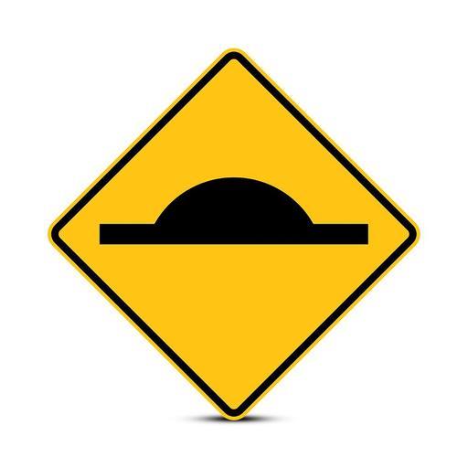 Uniform Safety Signs W5-10A 600mm x 600mm Aluminium Class 1 Speed Hump ...