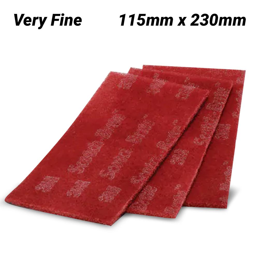 3M 61500300191 115mm x 230mm Scotch-Brite Very Fine Durable Flex Hand Pads