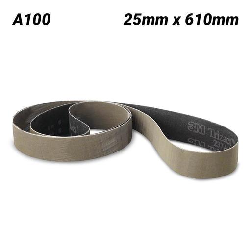 3M AC019411498 (237AA) 25mm x 610mm Trizact 237AA A100 Cloth Belt