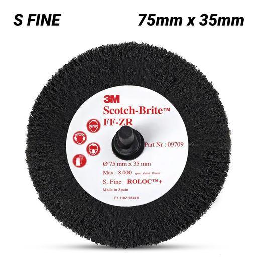 3M FN510078390 (9709) 75mm x 35mm Scotch-Brite Roloc 9709 S FIN Clean ...