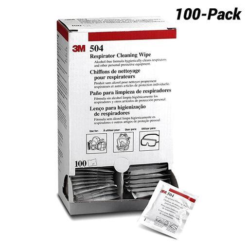 3M 504 (AT010587411) 100-Pack Respirator Cleaning Wipes