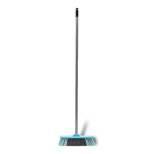 CleanLink 12157 12" Broom Indoor Soft Bristle with Aluminium Handle