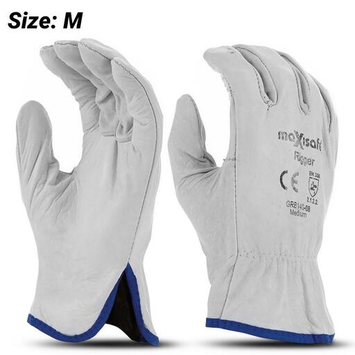 Pro Choice CGL41NM Riggermate Cowgrain Natural Leather Gloves - Medium