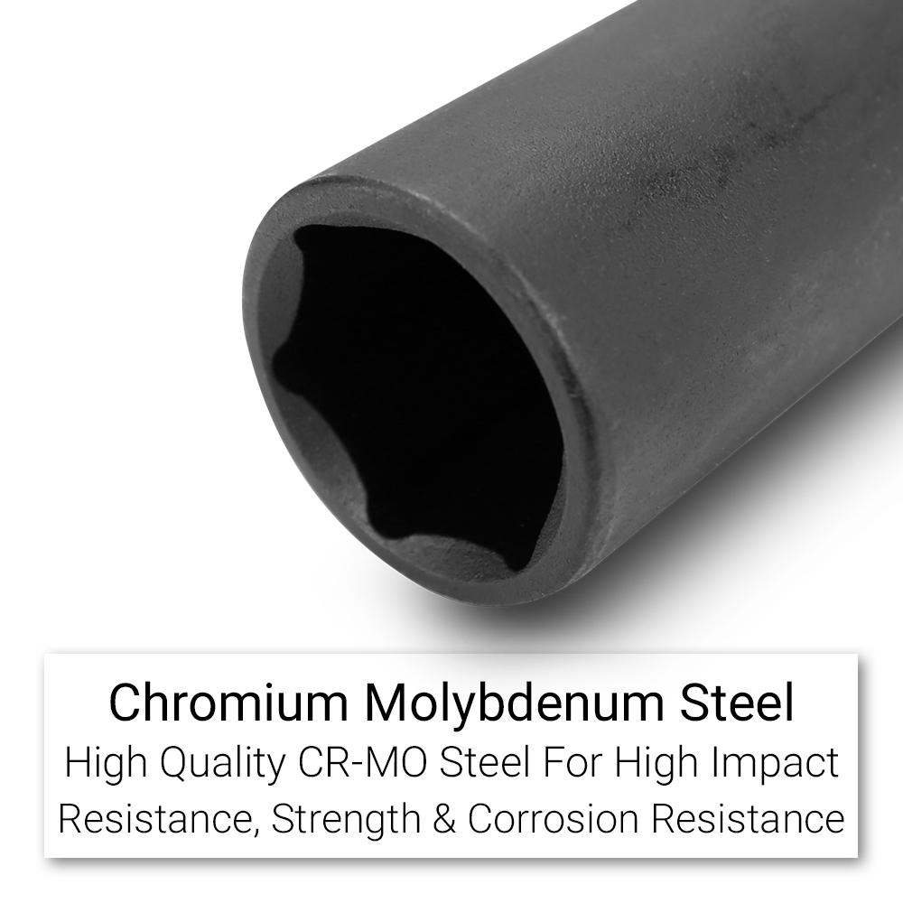 Daytona D12ELIS 12pce 1/2" Drive Metric (120mm Extra Long) Deep Impact ...