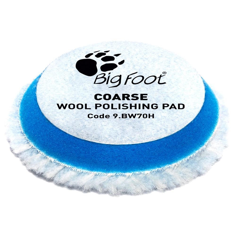 Rupes 9.BW70H 4-Pack 50/65mm Big Foot Blue Coarse Wool Polishing Pad