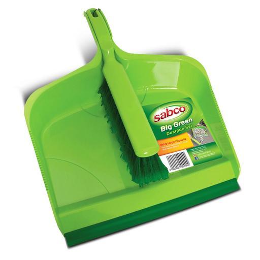 Sabco SAB59040 Green Dustpan Set with Large Brush