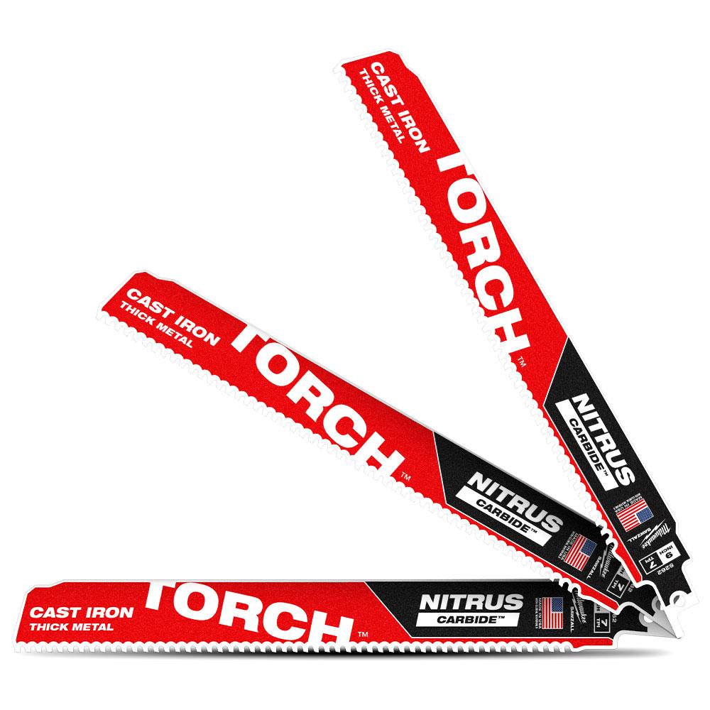 Milwaukee 48005362 3-Pack 230mm (9") 7TPI SAWZALL TORCH Reciprocating ...