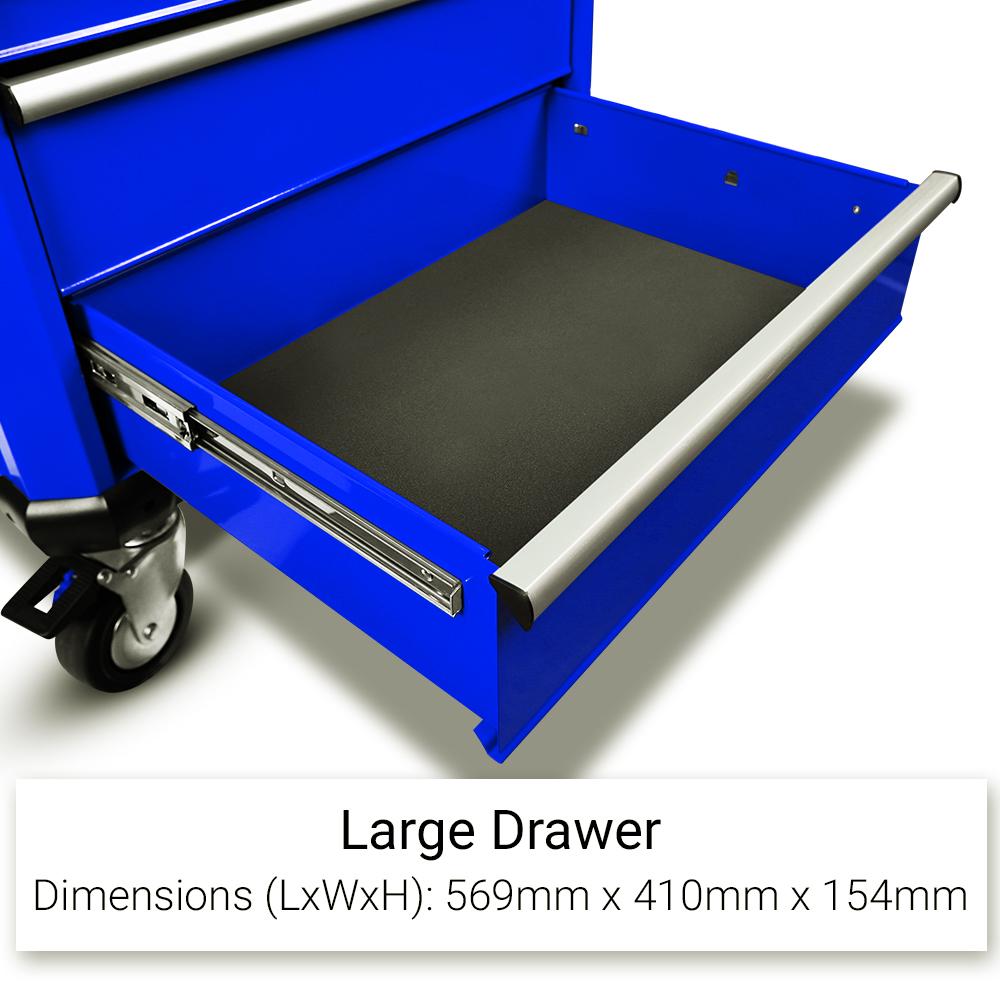 Daytona D7DTB 7 Drawer Bottom Roller Cabinet - Blue