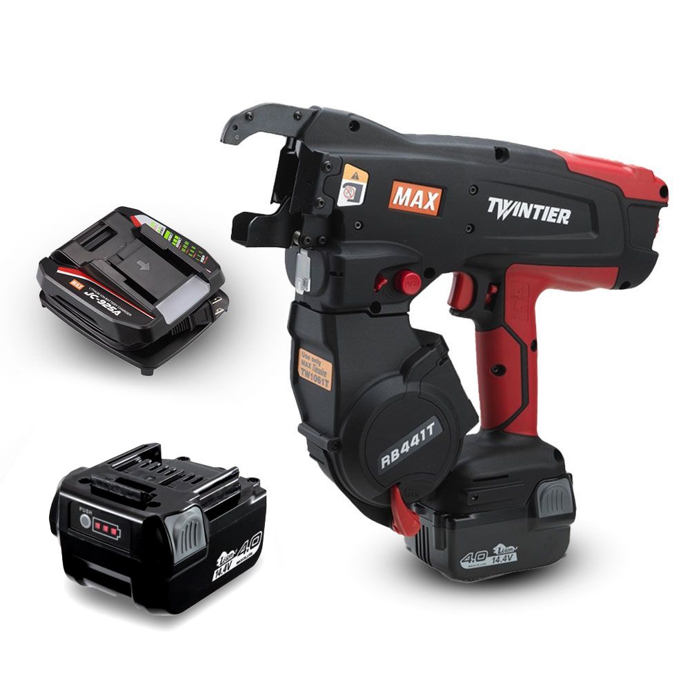 MAX RB441TCE 14.4V 4.0Ah Li-ion Cordless Brushless Rebar Tying Machine Combo Kit