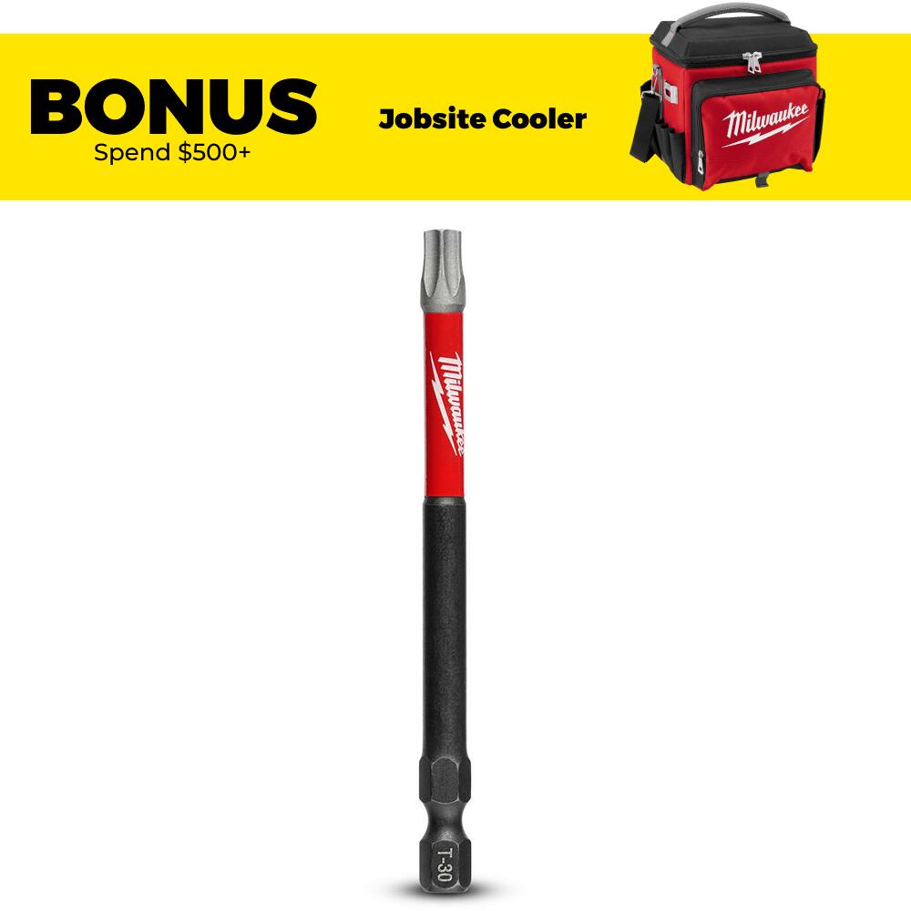Milwaukee 48324289 89mm (3-1/2") SHOCKWAVE Torx T30 Power Bit