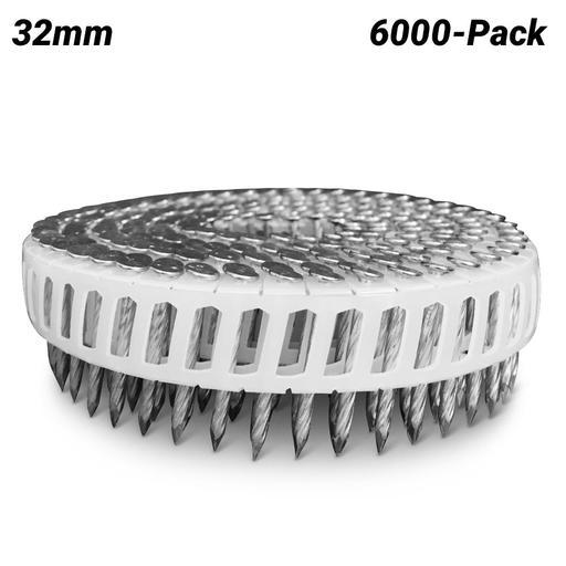 Air BPD FAP32SEG 6000-Pack 32mm x 2.5mm Screw Shank Electro Galvanised ...