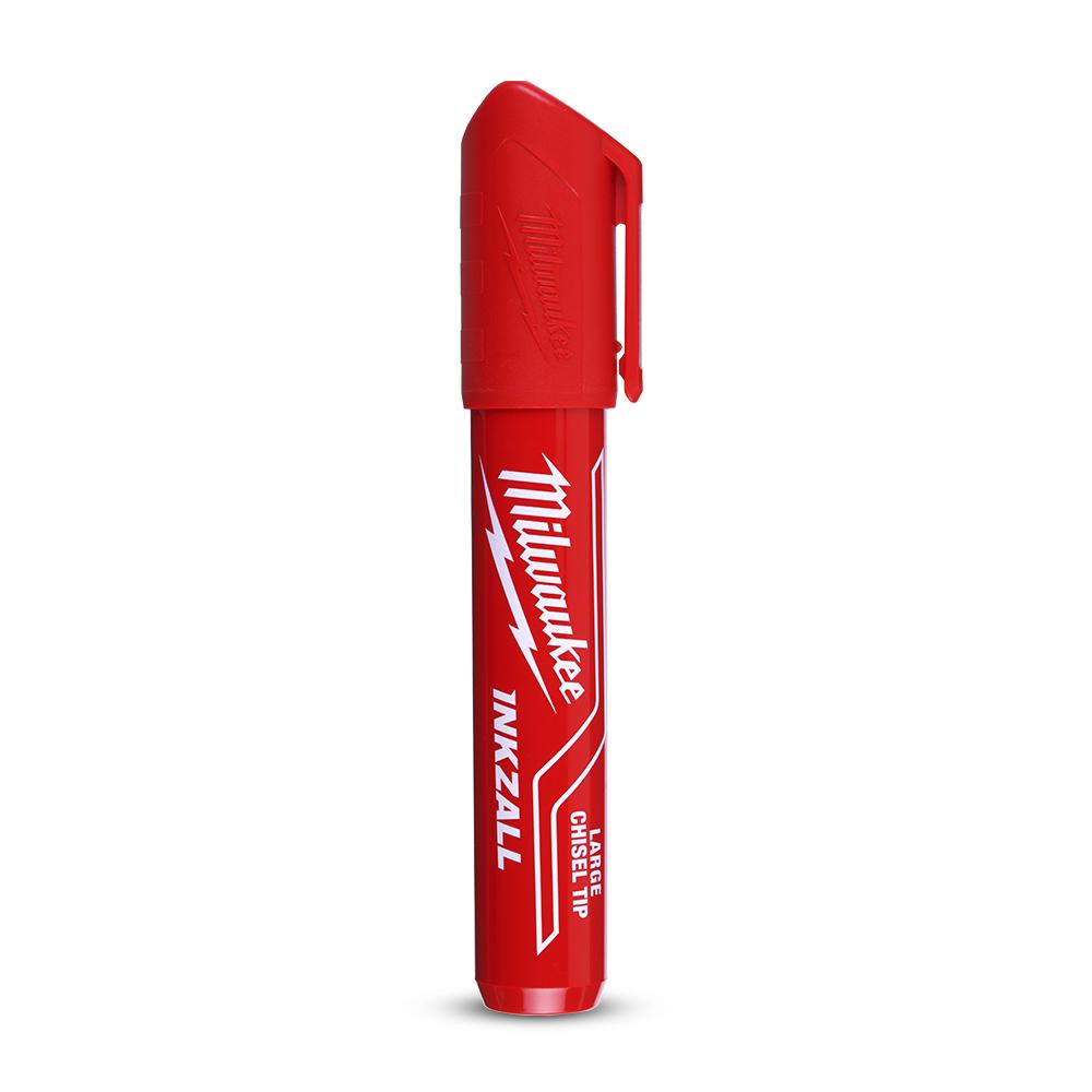 Milwaukee 48223256 INKZALL Red Large Chisel Tip Marker
