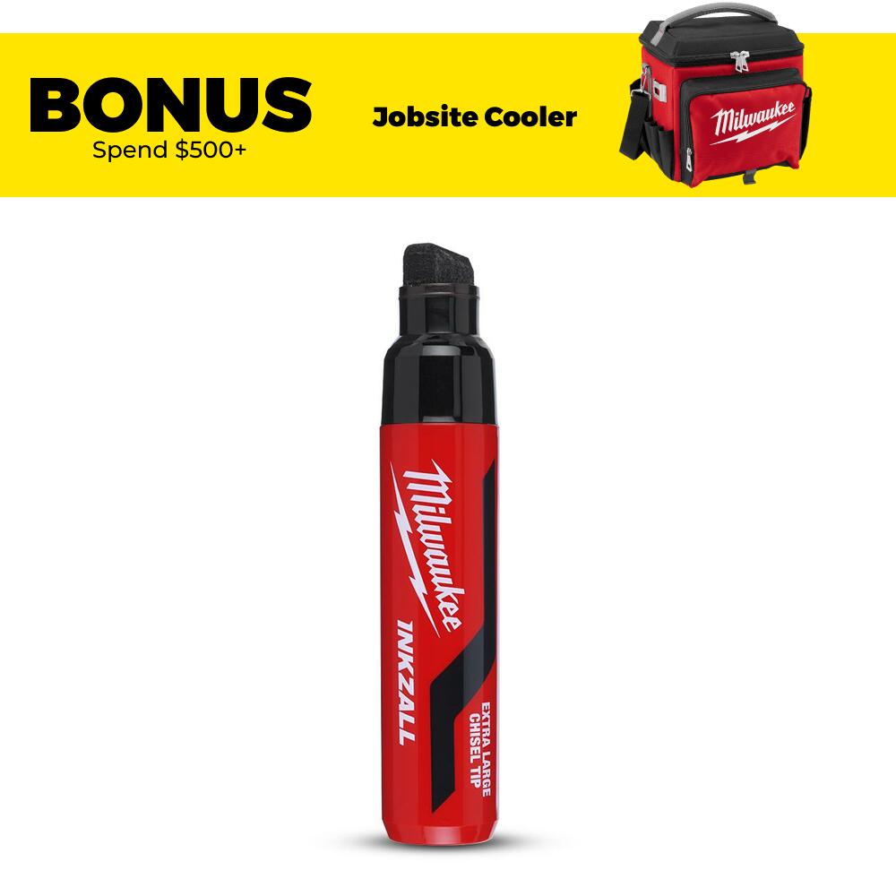 Milwaukee 48223265 INKZALL Black Extra Large Chisel Tip Marker