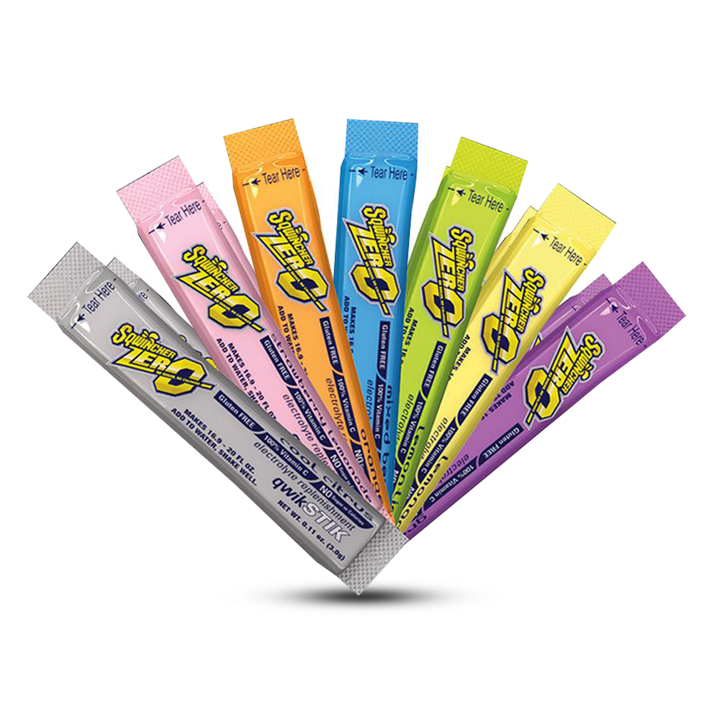 Sqwincher SQ0104 50-Pack Sugar Free Qwik Stiks - Mixed