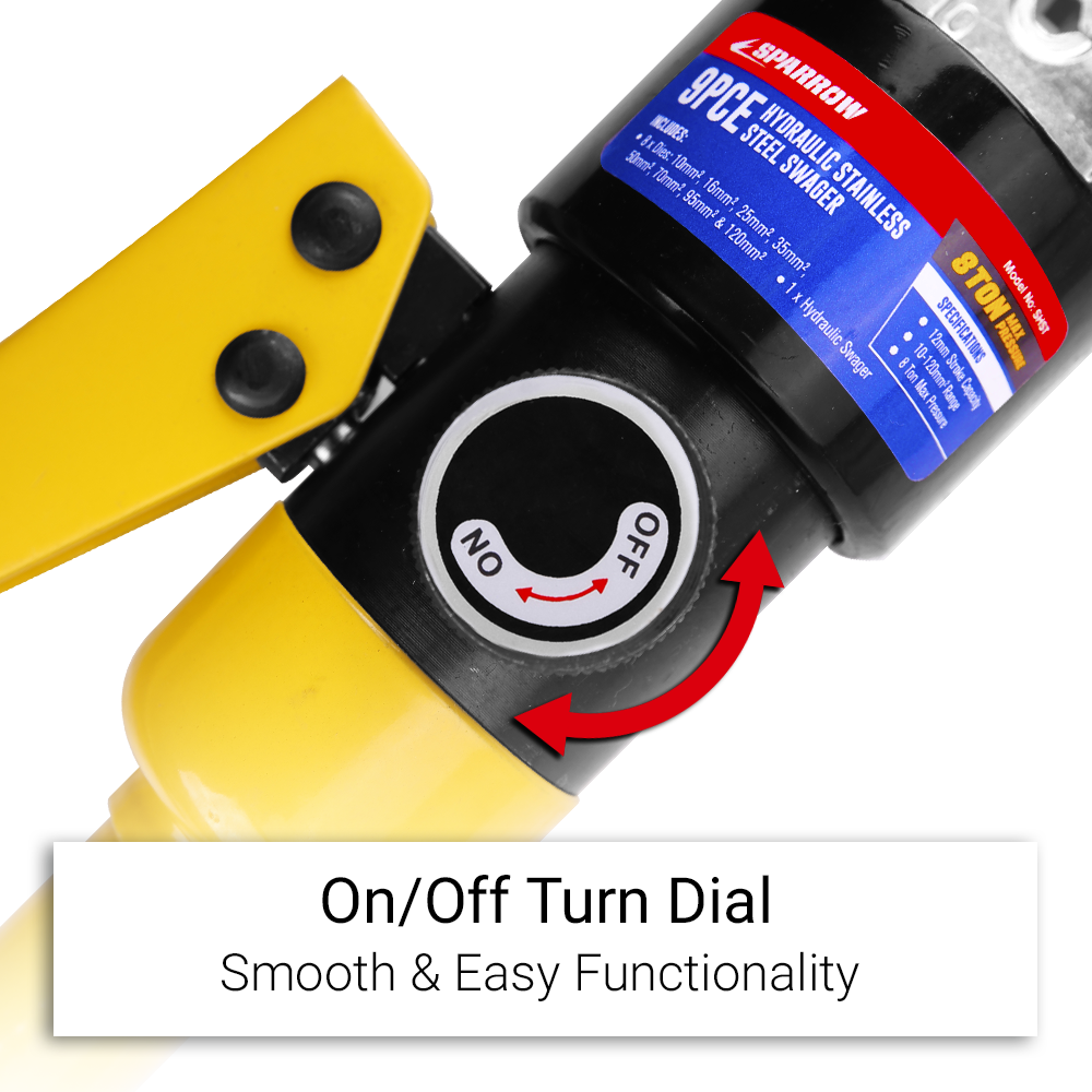 Sparrow SHST 10-120mm² Hydraulic Stainless Steel Crimping Tool Swager Kit