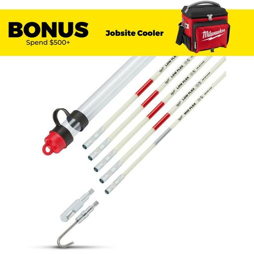 Milwaukee 48224160 7.5m (25ft) Fish Stick Cable Rod Feeder Combo Kit