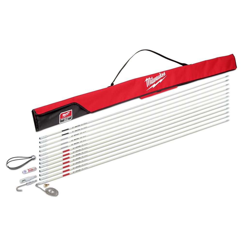 Milwaukee 48224156 18m (60ft) Fish Stick Cable Rod Feeder Combo Kit