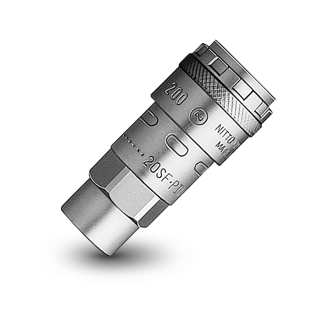 Nitto Kohki 200-20SF 1/4" One Touch Socket Female - MADE IN JAPAN