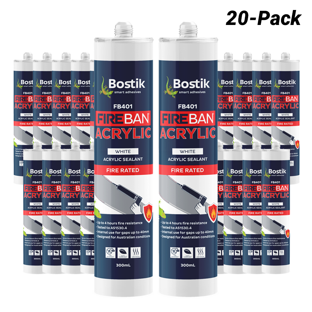 Bostik 3061508820PK 20-Pack 300ml Fireban Acrylic Acrylic Sealant ...