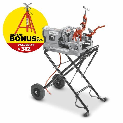 Ridgid 300 (58752) 3mm-50mm (1/8"-2") Model Compact Threading Machine