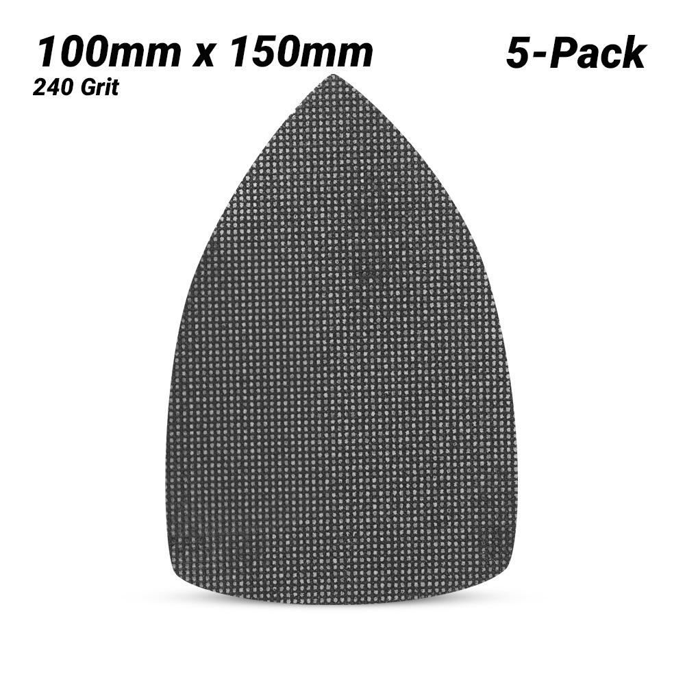 DeWalt DTM8555-QZ 5-Pack 100mm x 150mm 240 Grit Extreme Abrasive Mesh ...