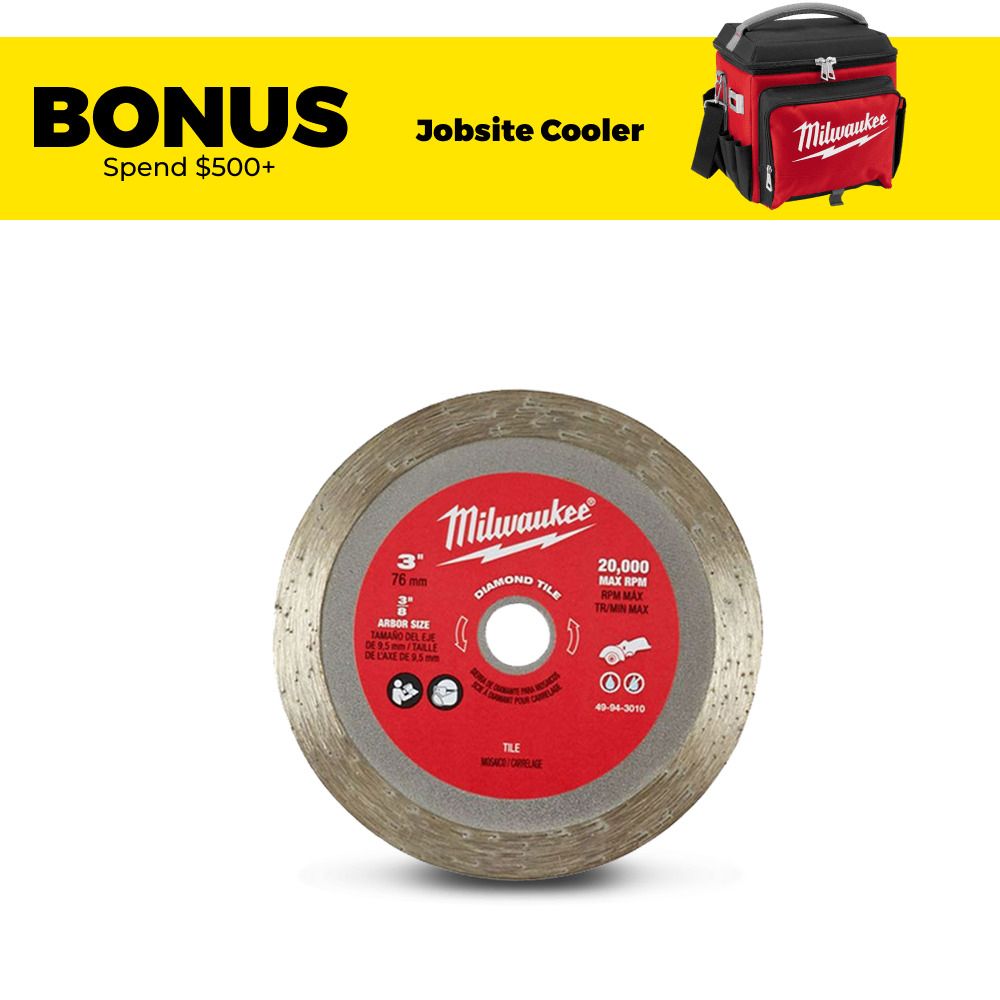 Milwaukee 49943010 76mm (3'') Diamond Tile Blade Suite M12FCOT-0