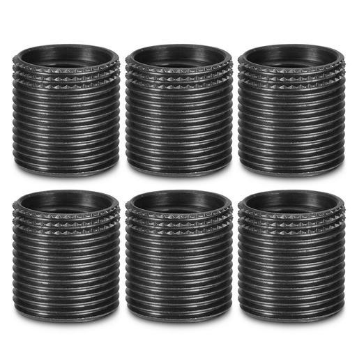 Bordo 3599-14125CP 6pce 14mm x 1.25mm 3/8", 1/2" & 3/4" Solid Knurled ...