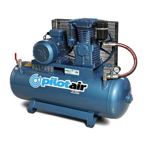 Pilot Air K25/21 4kW/5.5HP 150L 3 Phase Industrial Reciprocating Air ...