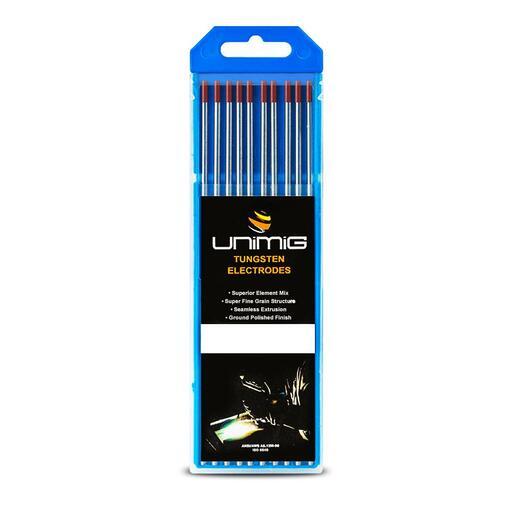 UNIMIG PTR0004-16 10-Pack 1.6mm x 175mm WT20 2% Thoriated TIG Tungsten ...