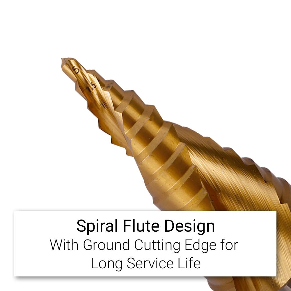 Xtorque X535SD 5mm - 35mm Metric M2 HSS Spiral Flute Step Drill Bit