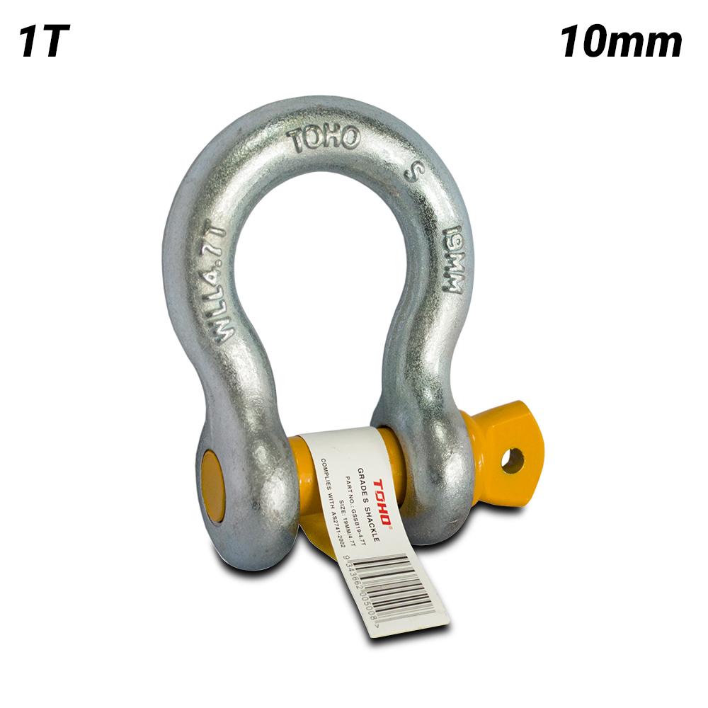 Toho GSSB10-1.0T 1T 10mm Grade S Screw Pin Bow Shackle