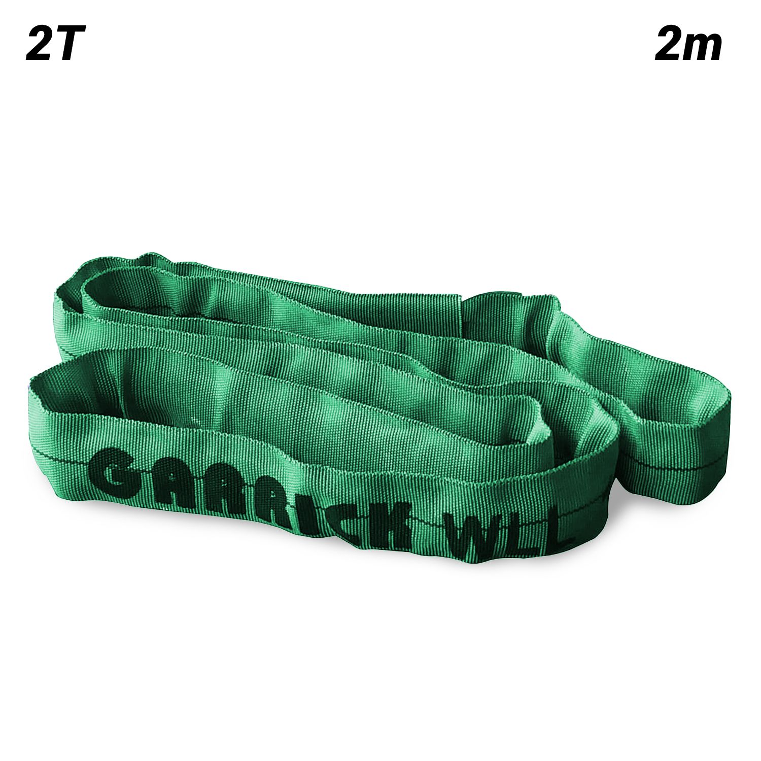 Garrick GRS2T2M 2T 2m Round Sling - Green