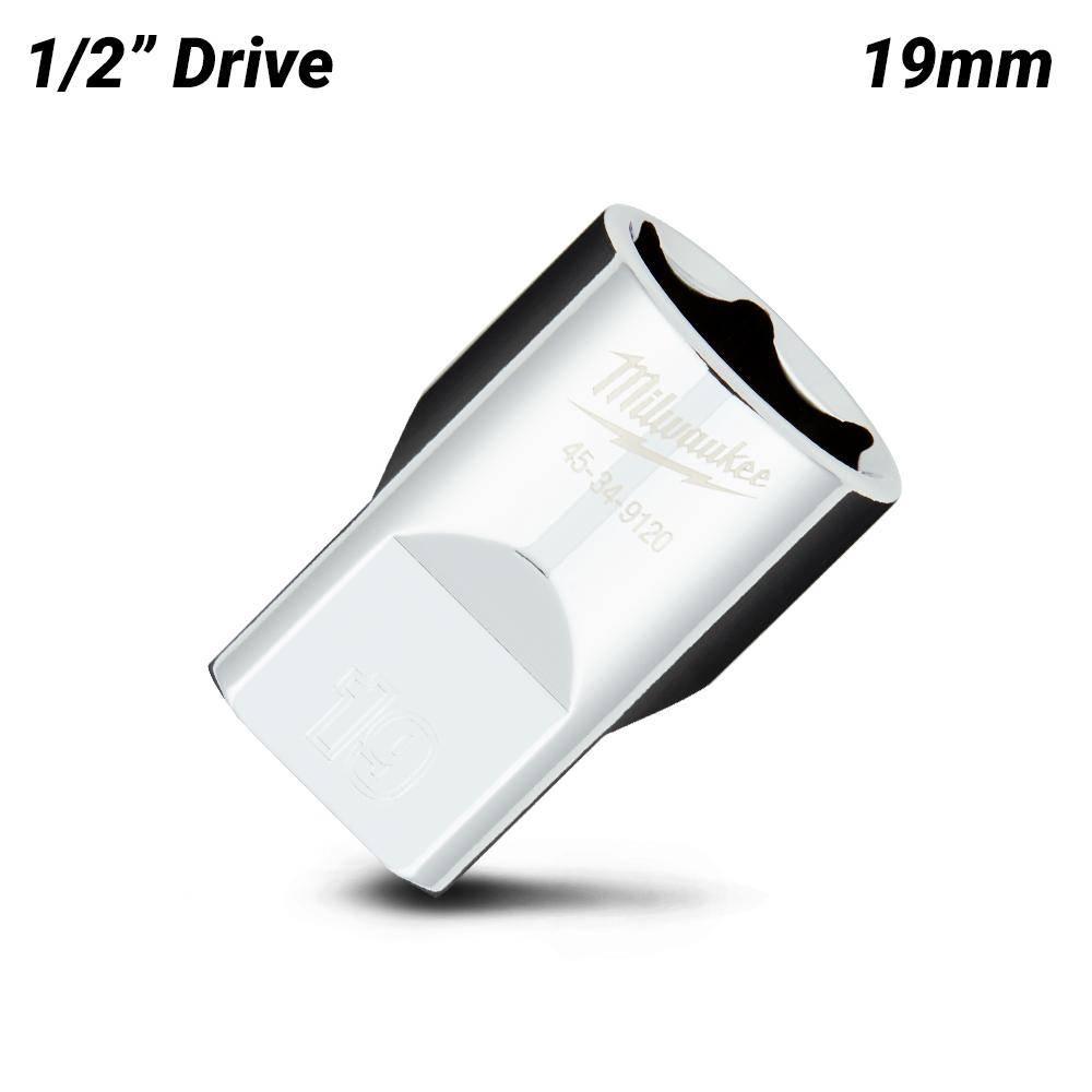 Milwaukee 45349120 1/2" Drive 19mm Metric 6 Point Socket
