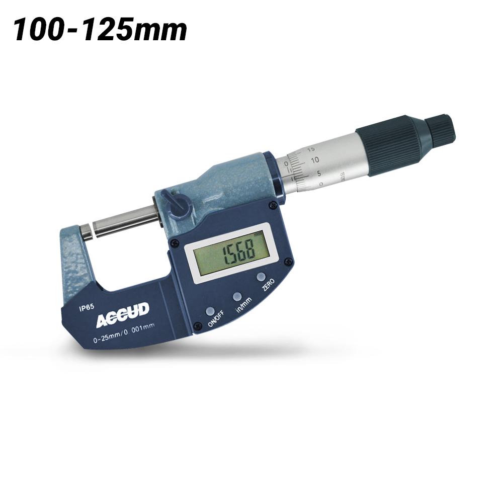 Accud AC-313-005-02 100-125mm (4-5") IP65 Coolant Proof Digital Outside Micrometer