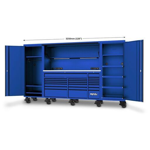 SP Tools SP44890BL 128" USA Sumo Series Complete Workstation - Blue/Black