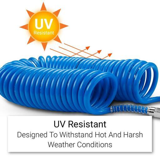 Chicago Air CACH10 6.5mm x 10m Coil Air Hose With Nitto Style Fittings