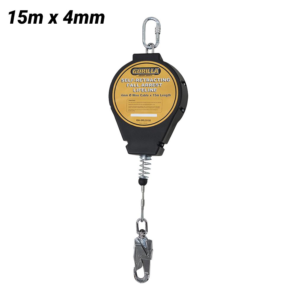 Gorilla GH-SRLS150 15m Self-Retracting Wire Fall Arrest Inertia Reel