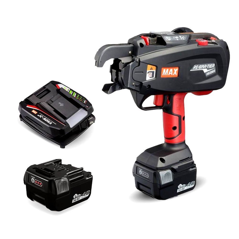 MAX RB398S 14.4V 4.0Ah Li-ion Cordless Brushless Rebar Tie Gun Combo Kit