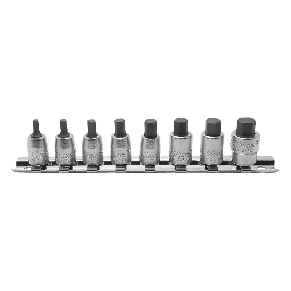 Ko-Ken KORS2010A/8-L25 8pce 150mm 1/8"-3/8" Drive Inhex Socket Set