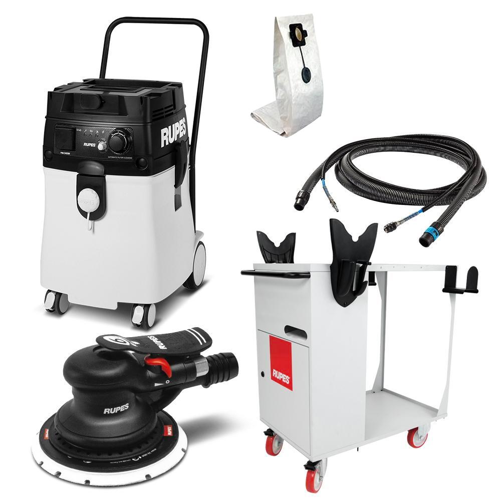 Rupes S245EPL/P1WS/3 3mm Random Orbital Pneumatic Palm Sander Pack