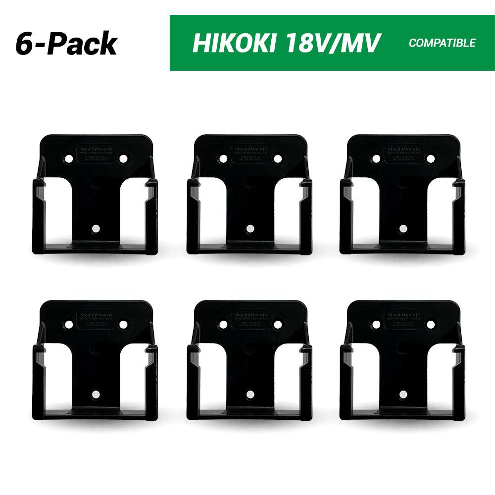 StealthMounts BM-MHH18-BLK-6 HiKOKI 18V & MultiVolt 6-Pack Black ...